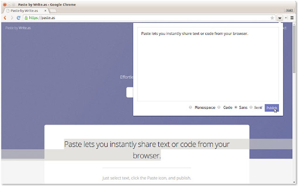 Write.as for Chrome para Google Chrome - Extensión Descargar