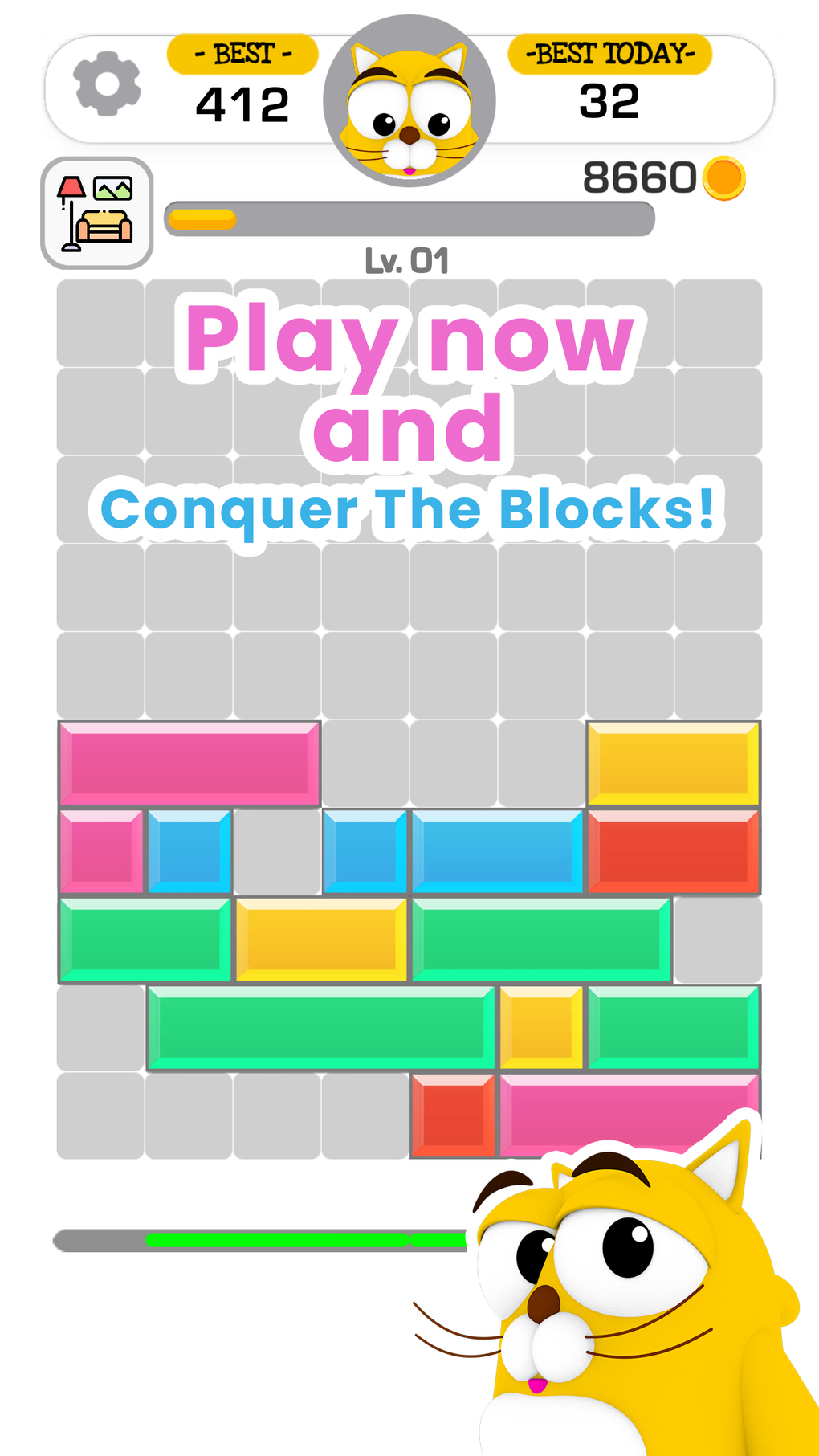 Cool Cats Block Slide for iPhone - Download