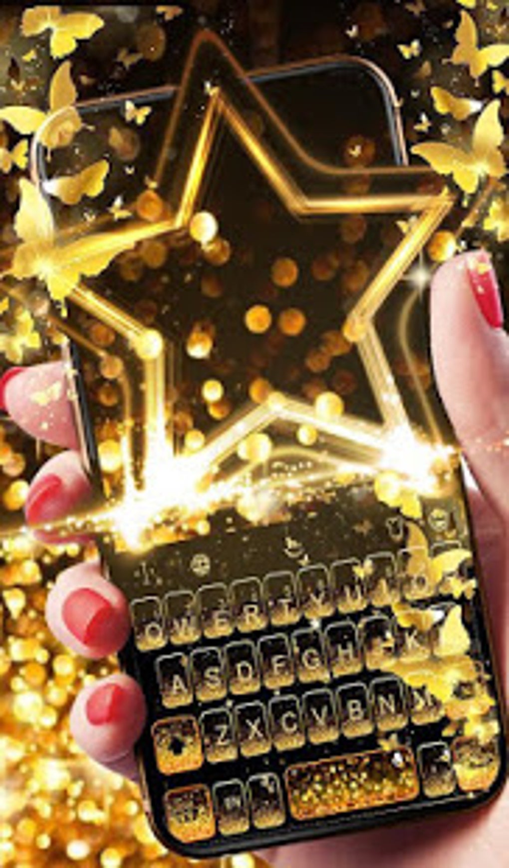 Live Golden Star Keyboard Theme para Android - Descargar