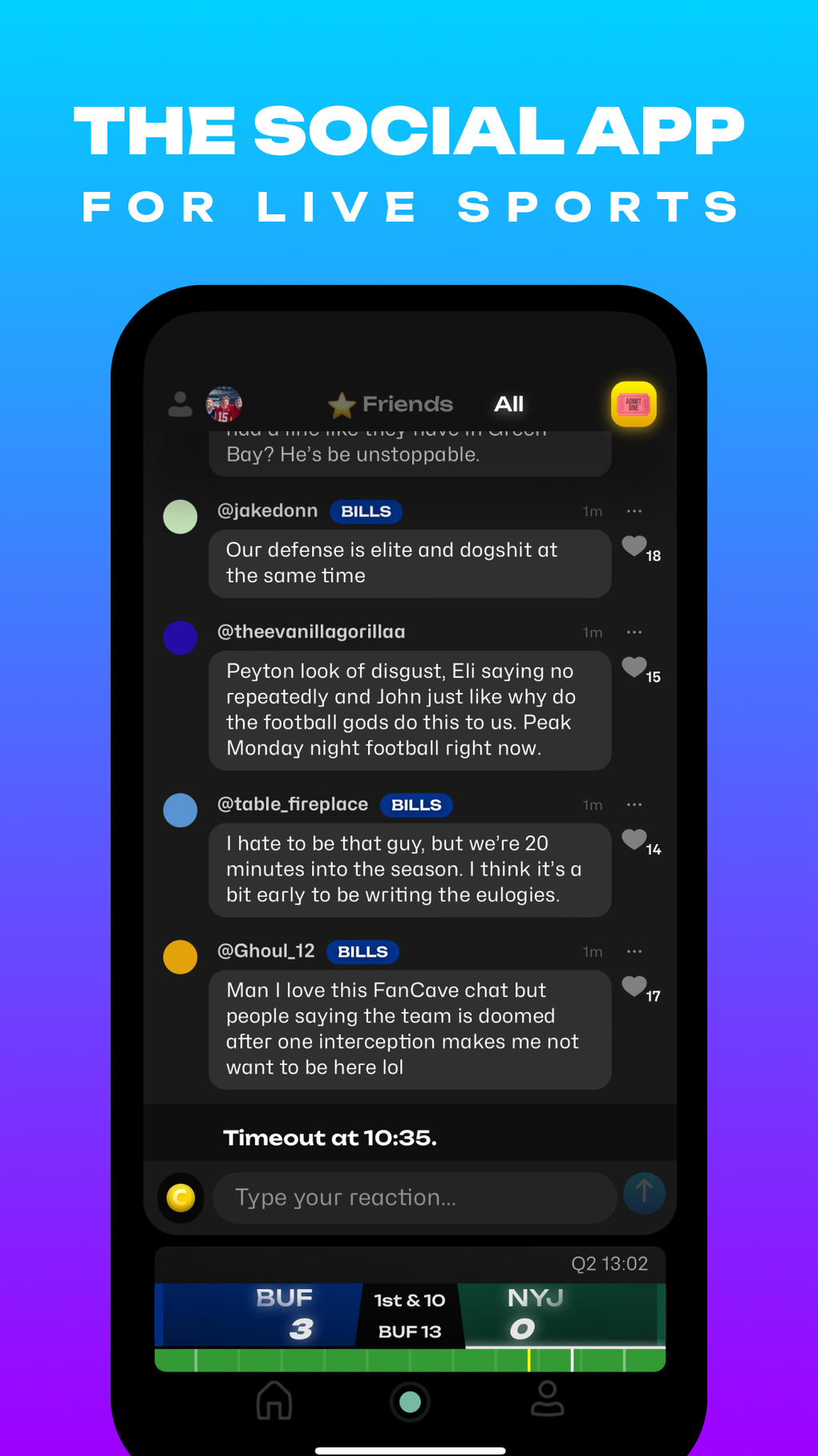 FanCave - Live Sports Chat for iPhone - Download