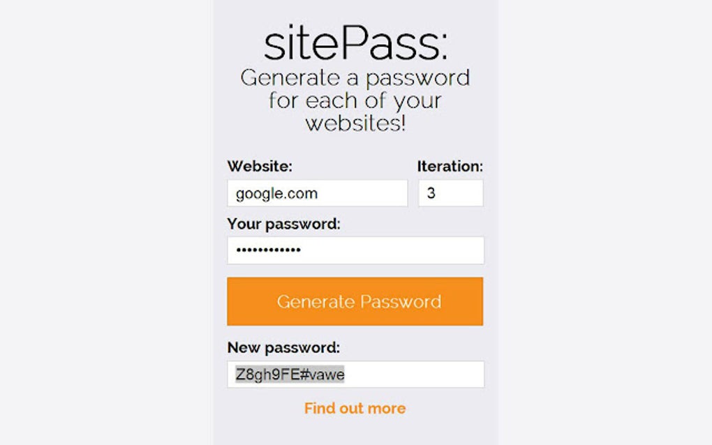 sitePass for Google Chrome - Extension Download