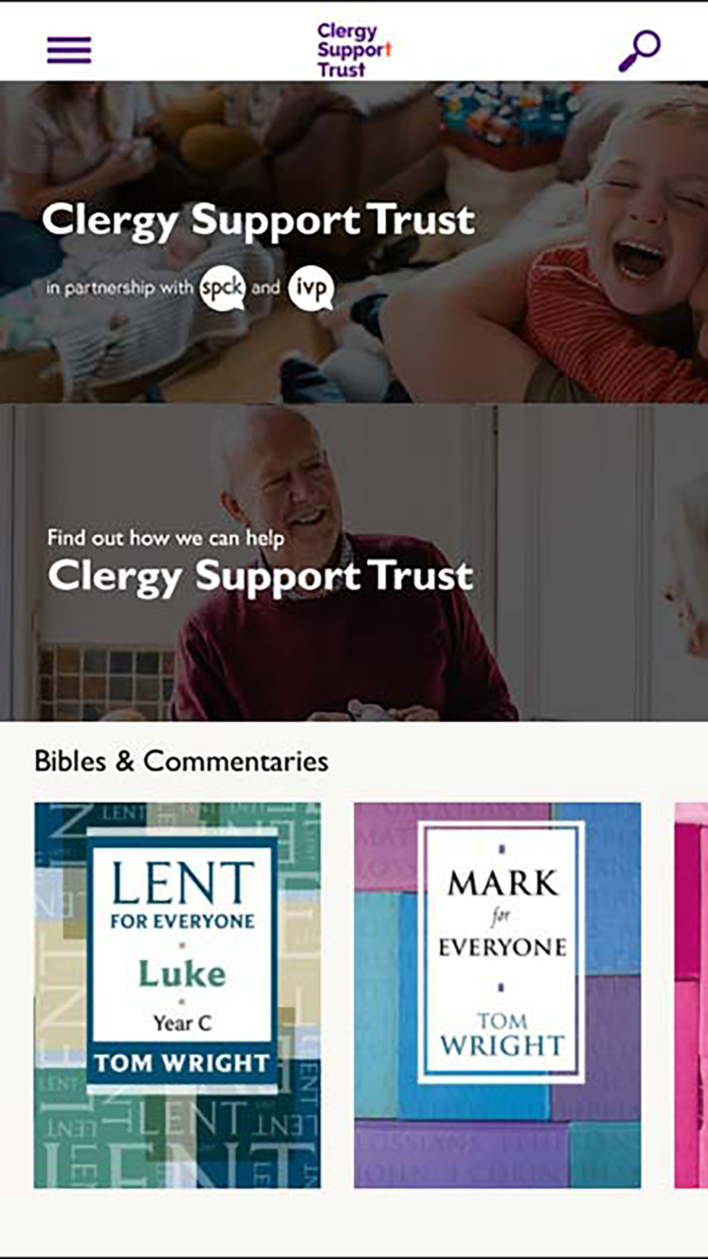 Clergy Support Trust Library for iPhone - Download