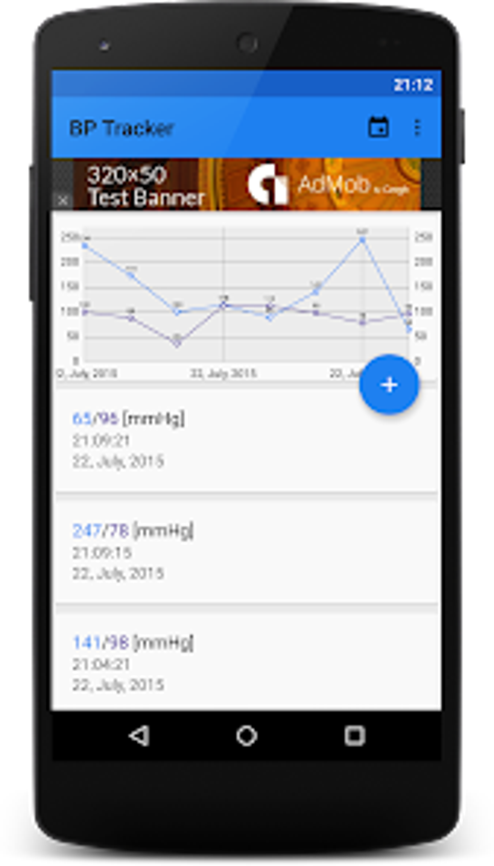 Blood Pressure Tracker pour Android - Télécharger