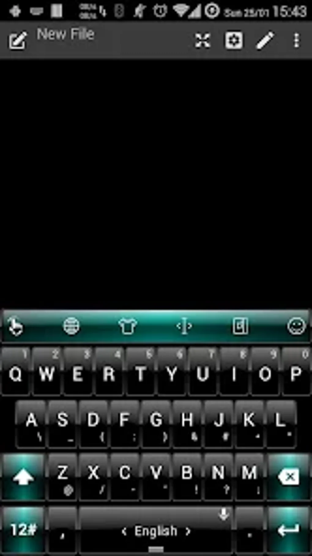 Keyboard Theme Dusk BlackGreen para Android - Descargar