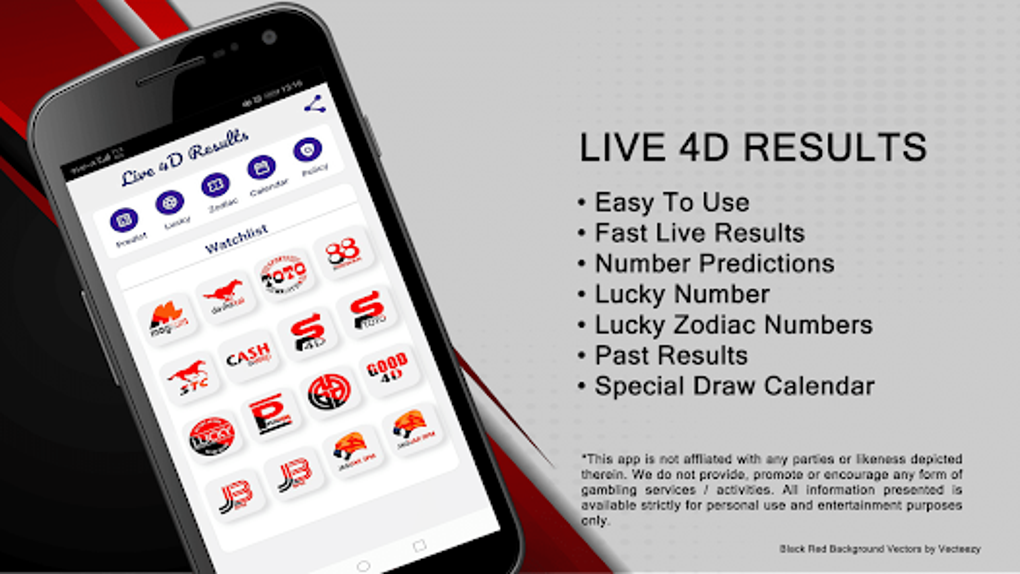 Live 4D Results per Android - Download