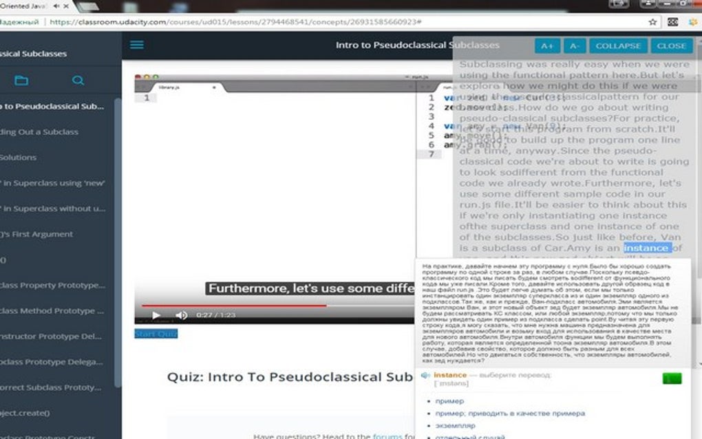 Udacity YT subtitles viewer para Google Chrome - Extensión Descargar