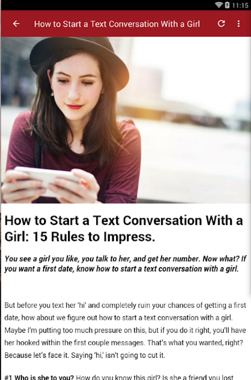 HOW TO START A CONVERSATION WITH A GIRL APK For Android Download