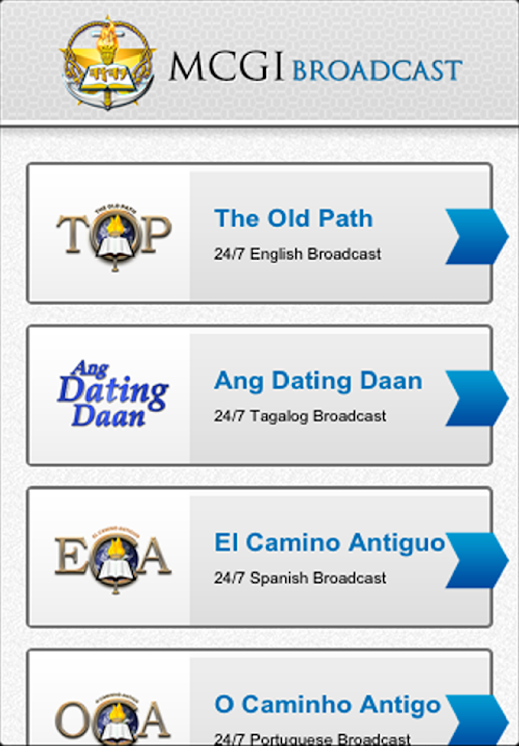 MCGI Broadcast para Android - Descargar