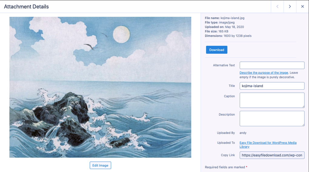 Media Library File Download para WordPress - Descargar