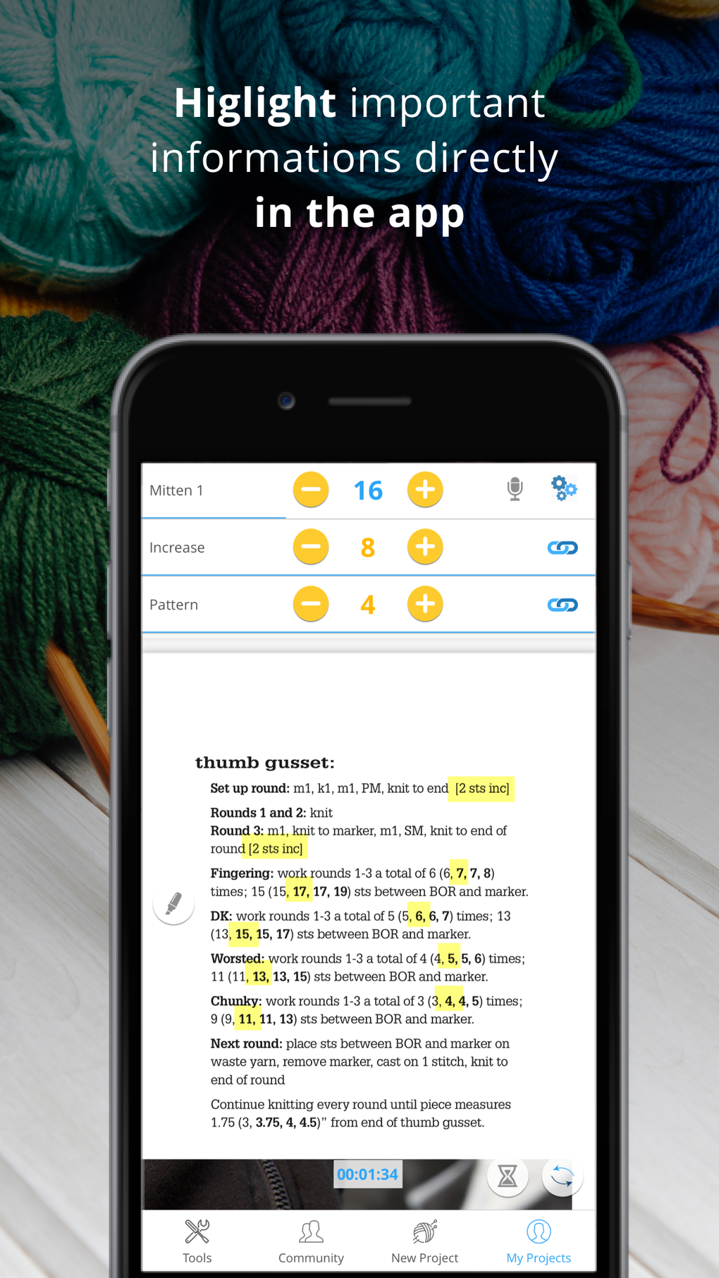 My Row Counter Knit Crochet for iPhone - Download