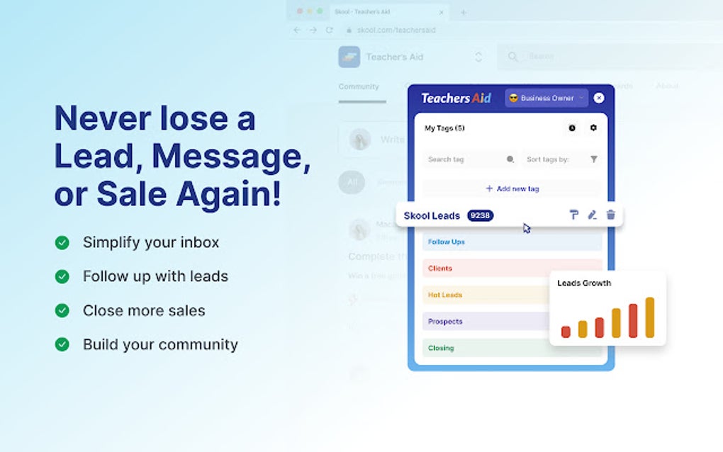 Teachers Aid - Skool CRM for Google Chrome - Extension Download