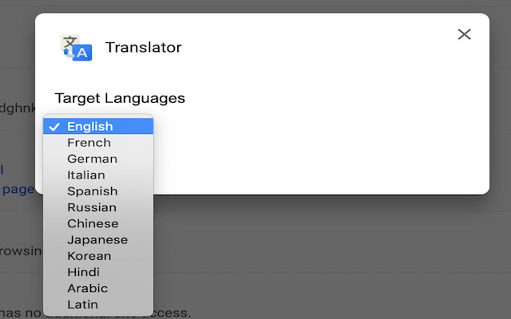 Translator Google Chrome 용 - 확장 프로그램 다운로드