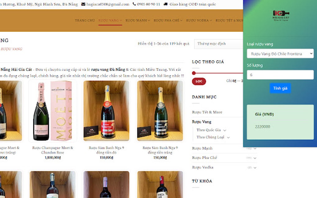 Wine Da Nang สำหรับ Google Chrome - ส่วนขยาย ดาวน์โหลด