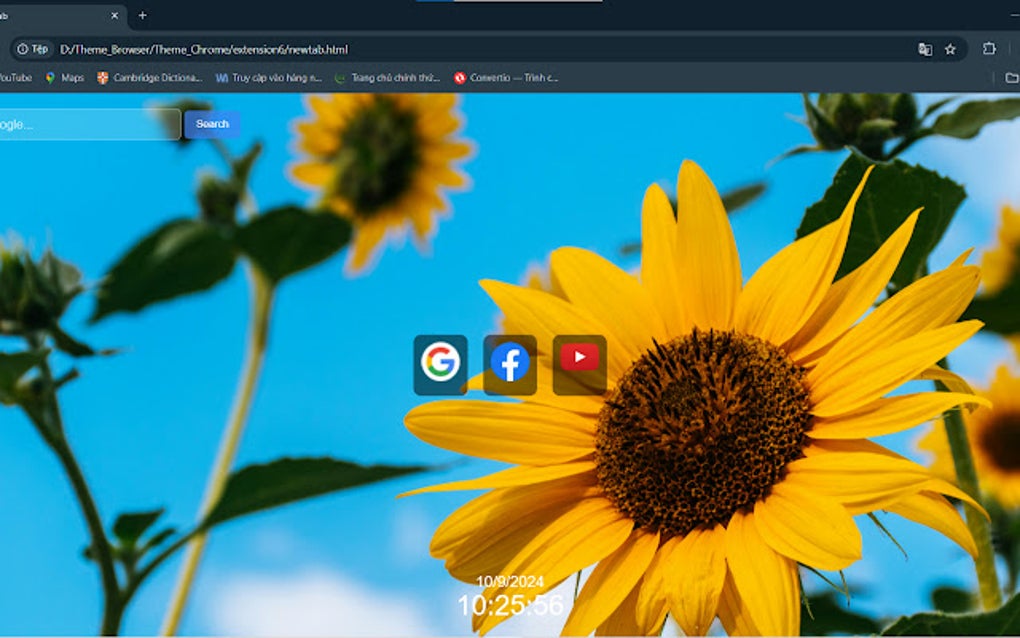 Sunflower Background for Google Chrome - Extension Download