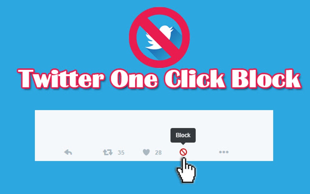 Twitter One Click Block Google Chrome 용 - 확장 프로그램 다운로드