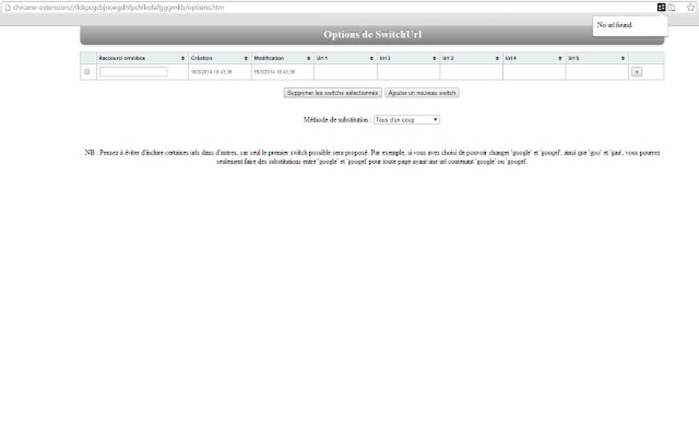 Switch url for Google Chrome - Extension Download
