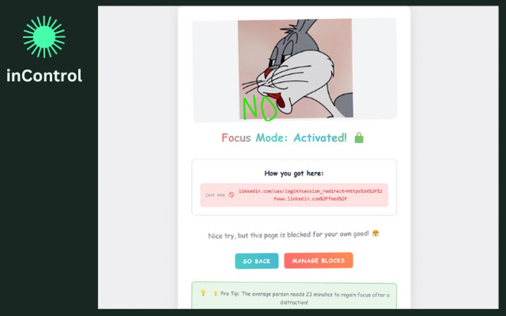 inControl pour Google Chrome - Extension Télécharger