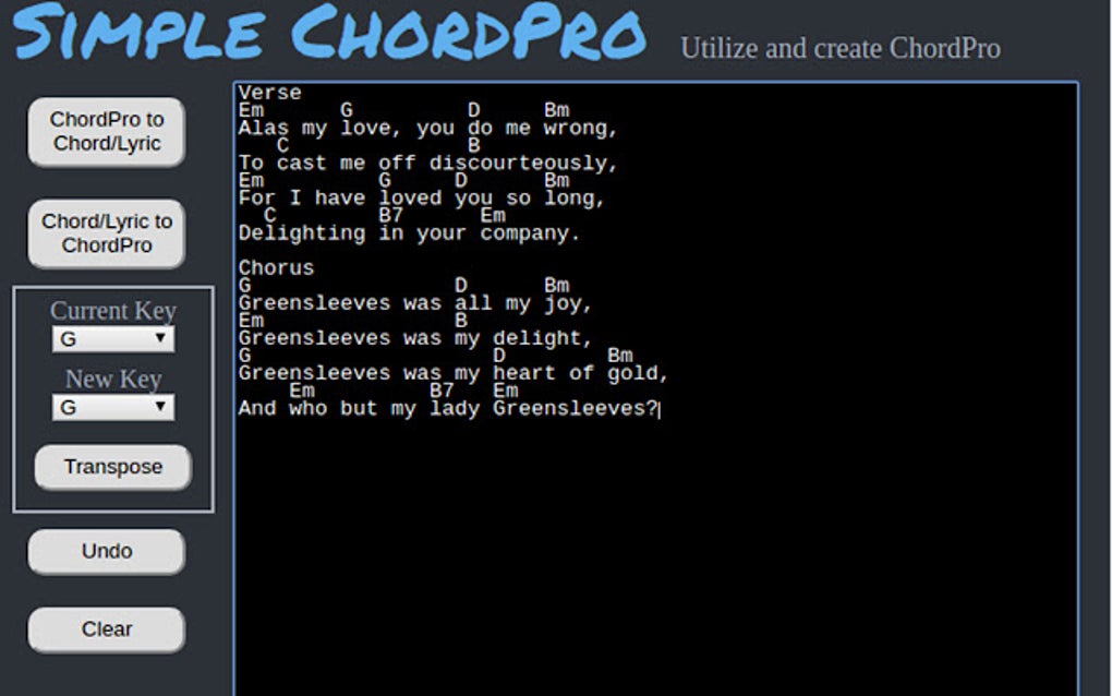 Simple ChordPro for Google Chrome - Extension Download