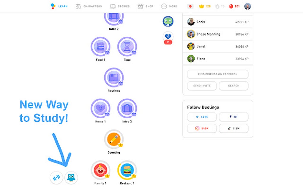Duolingo Spaced Repetition cho Google Chrome - Tiện ích mở rộng Tải về