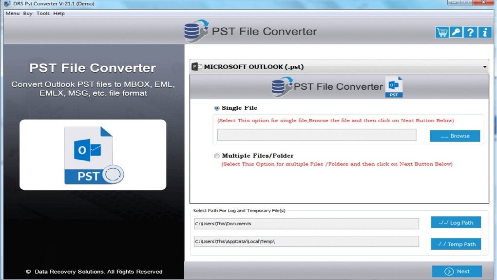 DRS PST File Converter - Download