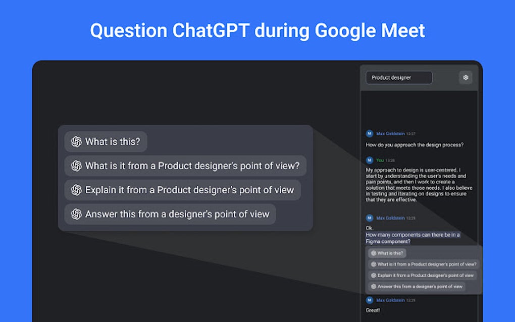 EasyInterview: ChatGPT for Google Meet cho Google Chrome - Tiện ích mở rộng Tải về