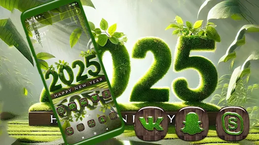 NewYear 2025 Green Theme สำหรับ Android - ดาวน์โหลด