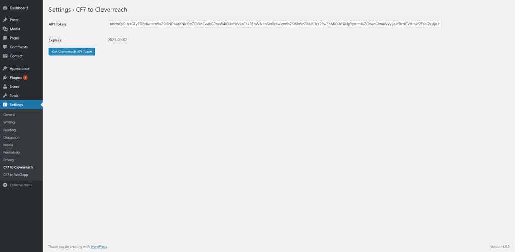 CleverReach Integration for Contact Form 7 for WordPress - Download