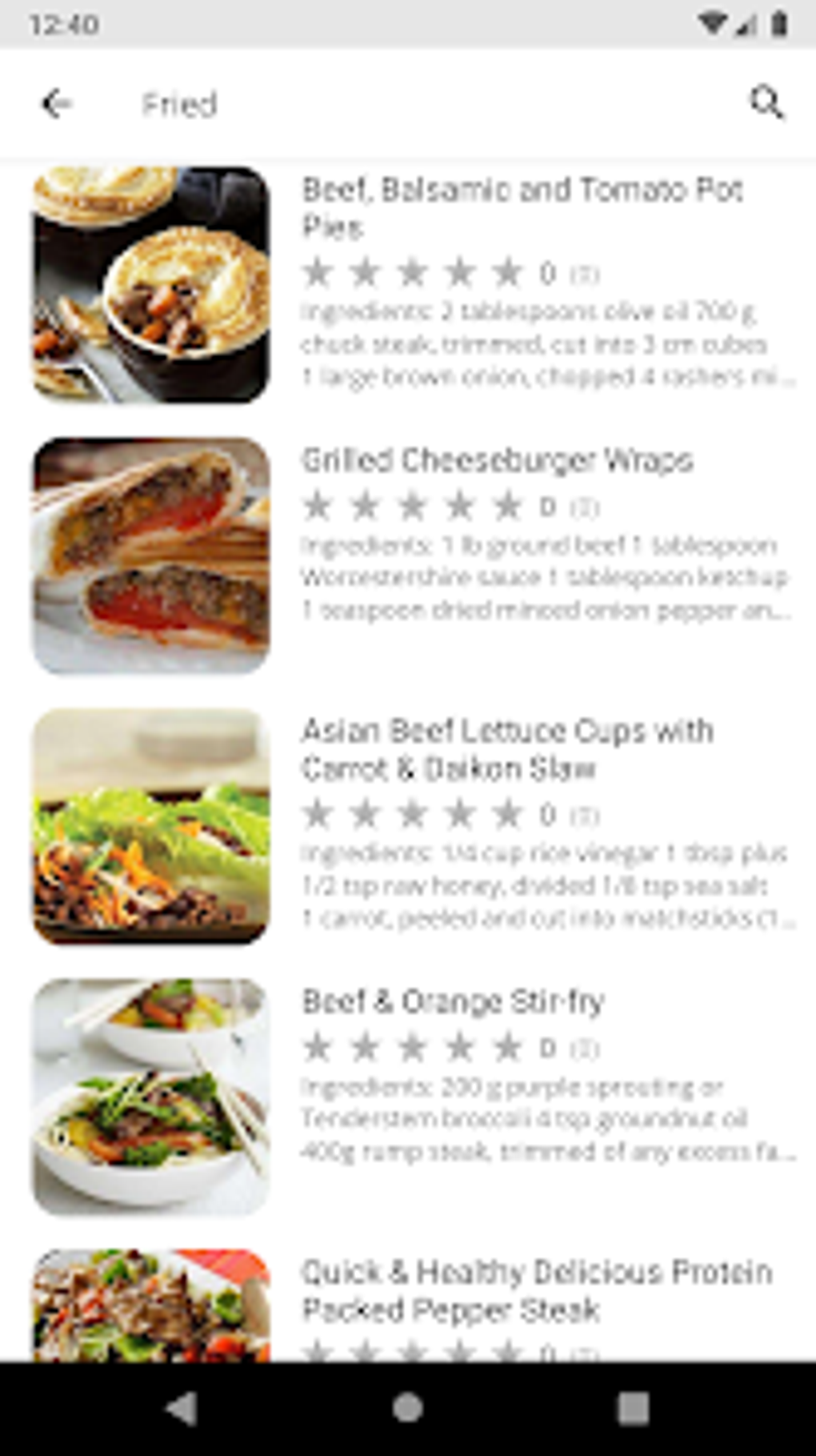 Meat Recipes for Android - Download
