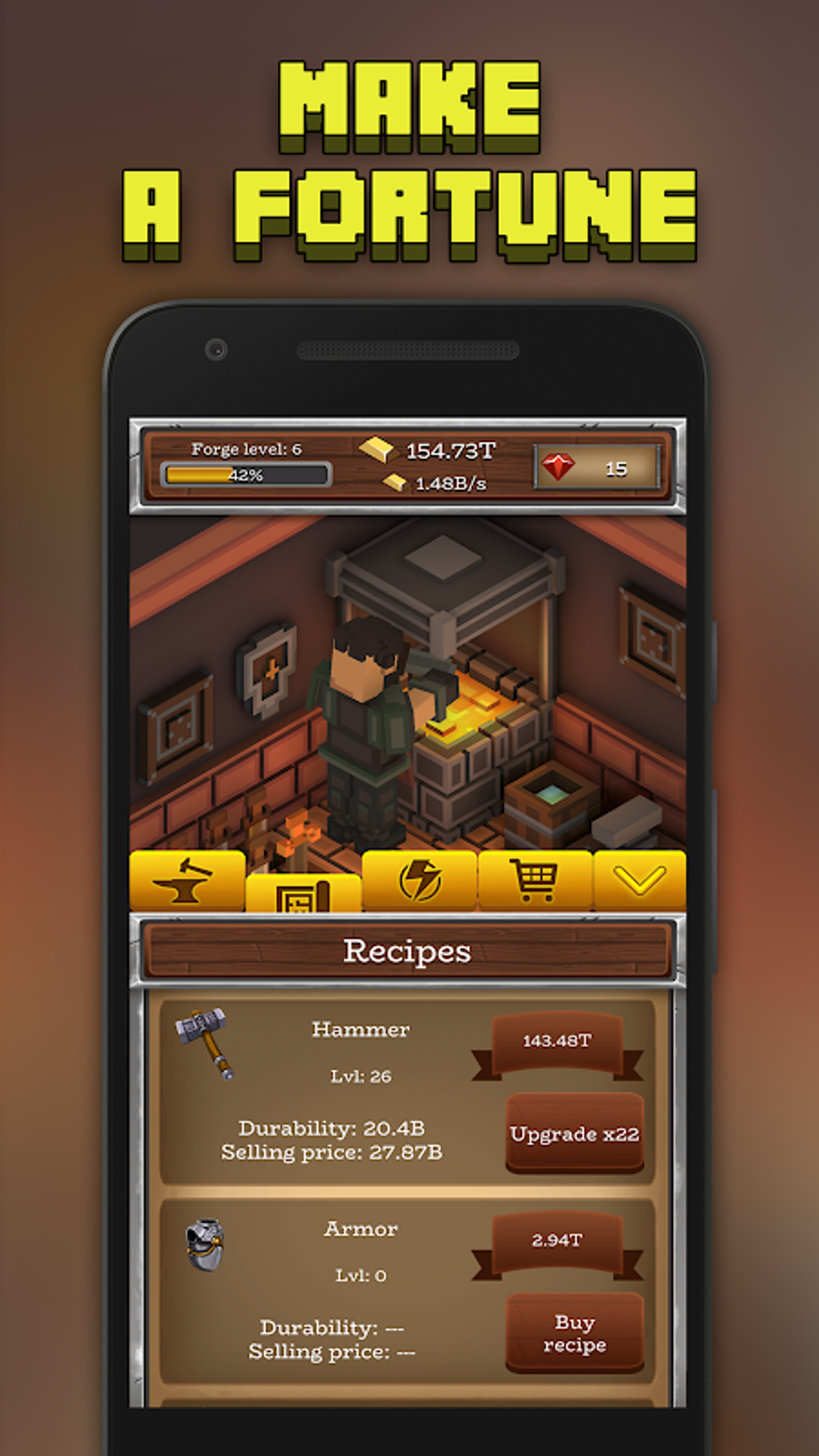 ForgeCraft - Idle Tycoon. Blacksmith Business APK for Android - Download