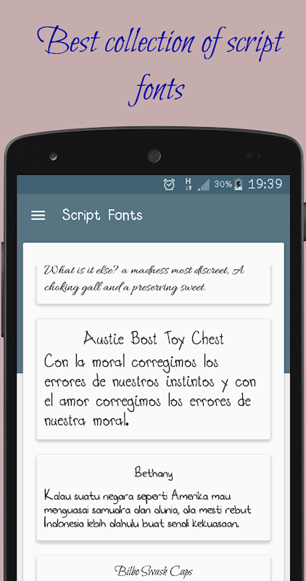Script Fonts for FlipFont für Android - Download