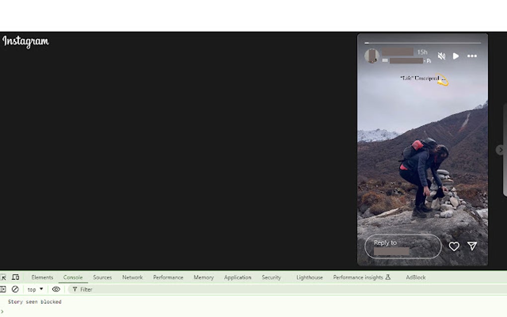 Instagram Story Seen Hider สำหรับ Google Chrome - ส่วนขยาย ดาวน์โหลด