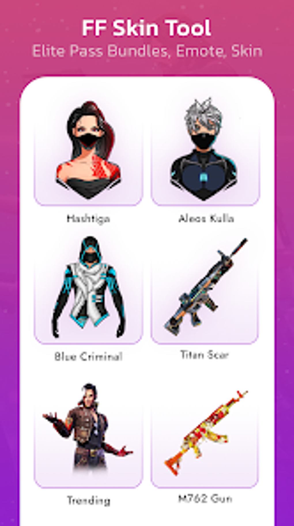 FFF FF Skin Tool Elite Pass para Android - Descargar