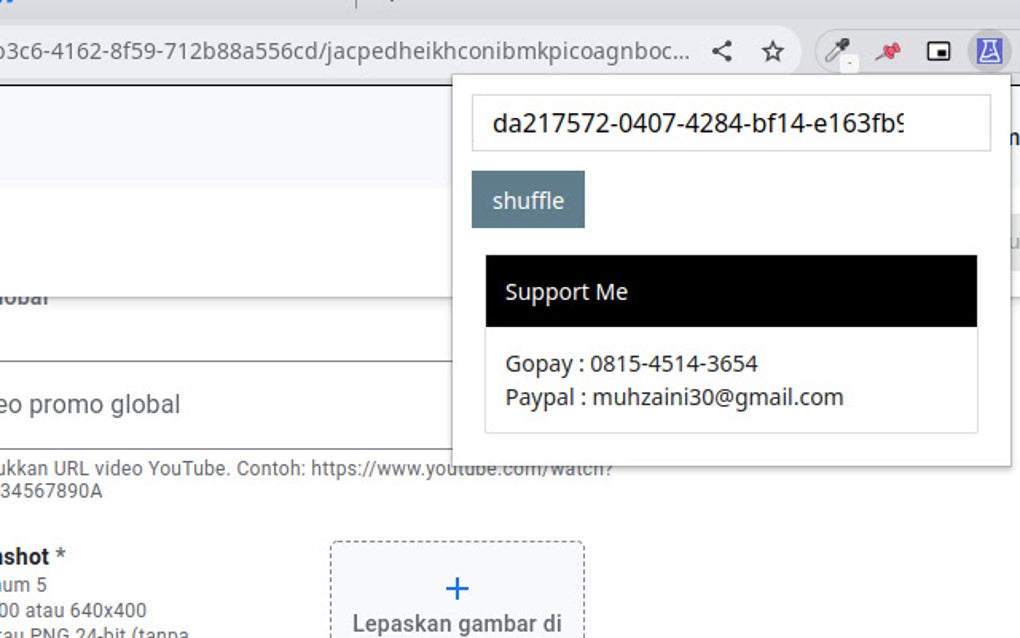 UUID Generator para Google Chrome - Extensión Descargar