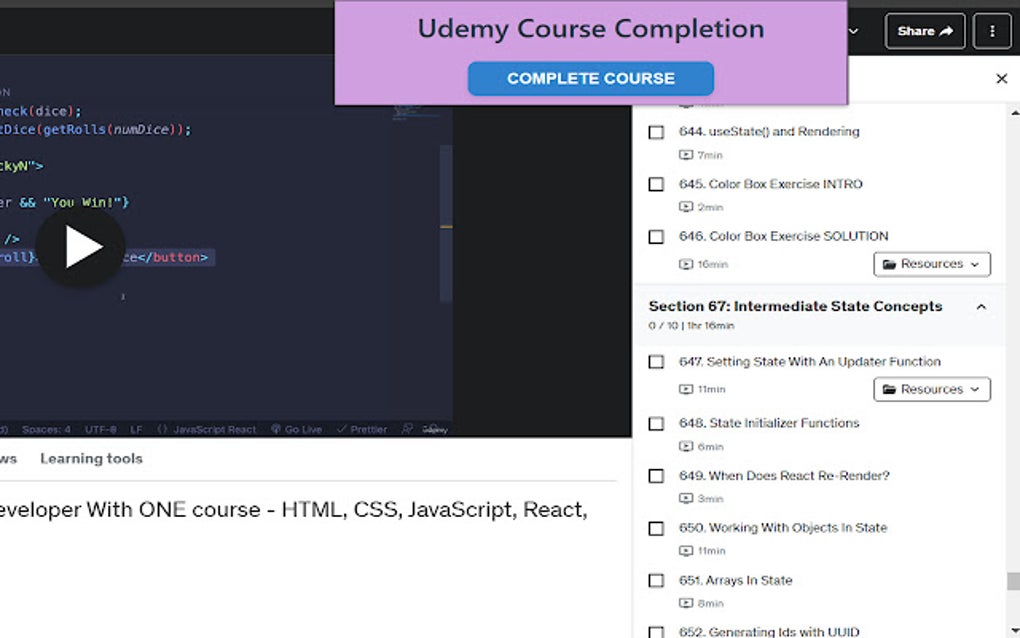 Udemy Course Completion para Google Chrome - Extensión Descargar