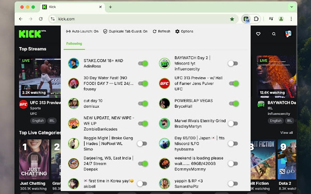 Kick Signal สำหรับ Google Chrome - ส่วนขยาย ดาวน์โหลด