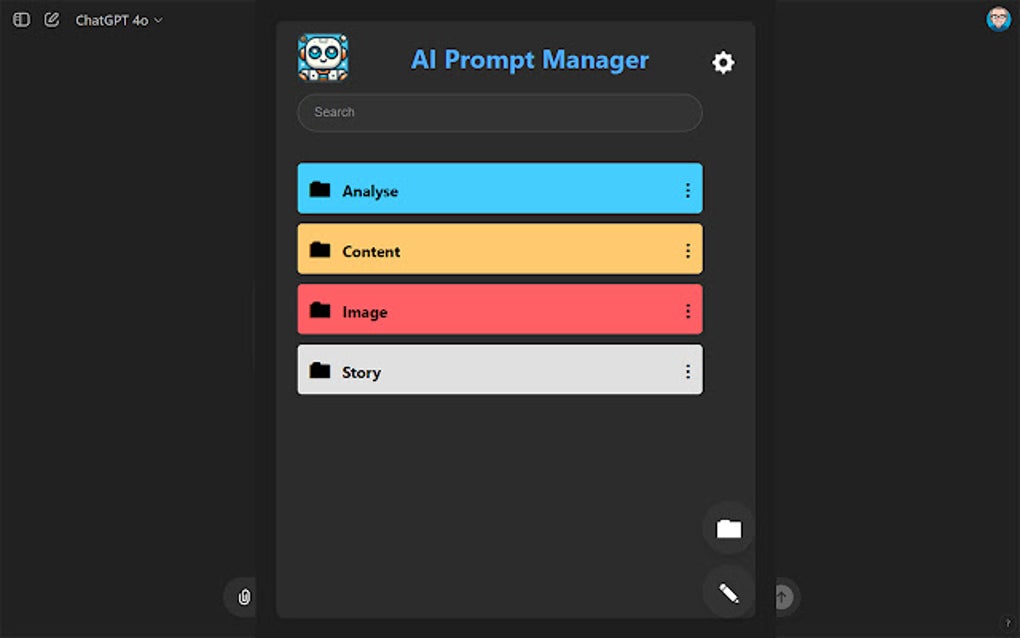AI Prompt Manager สำหรับ Google Chrome - ส่วนขยาย ดาวน์โหลด