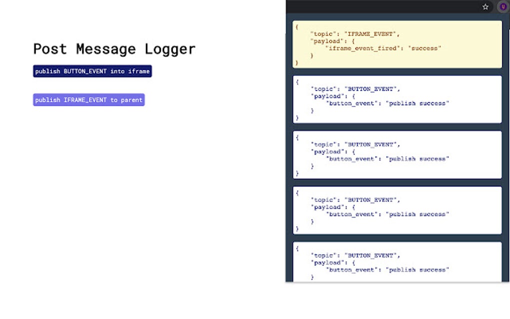 post-message-logger สำหรับ Google Chrome - ส่วนขยาย ดาวน์โหลด