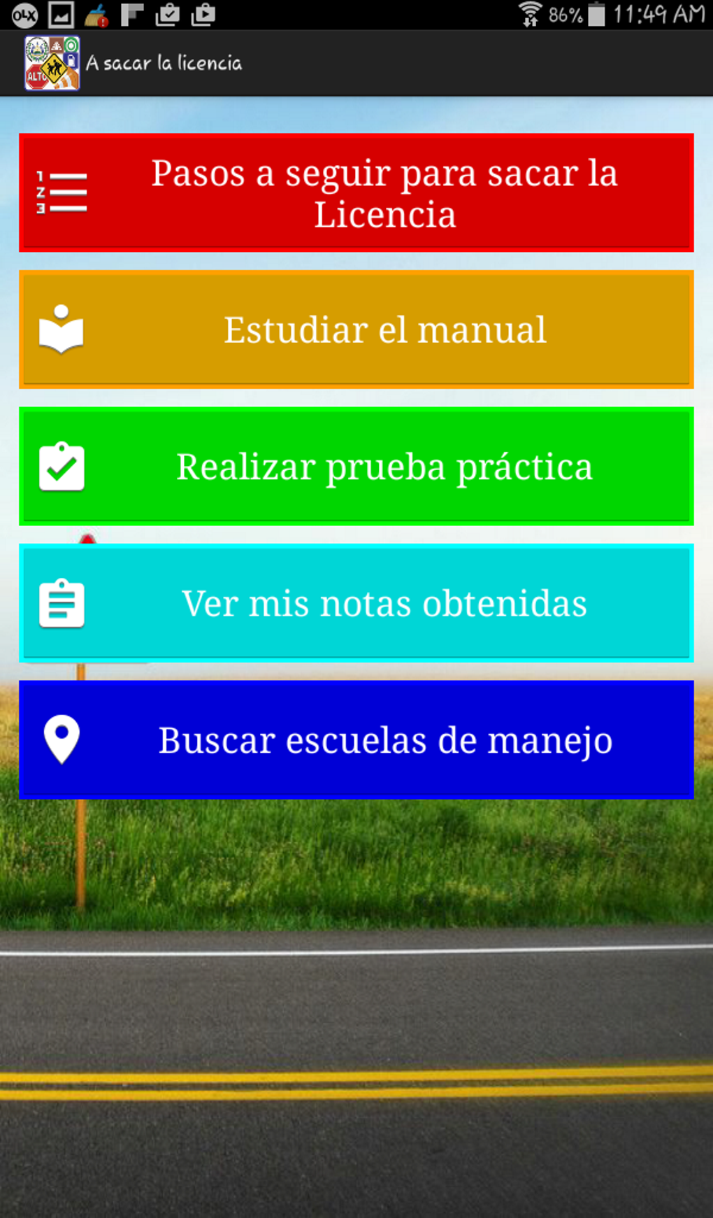 Examen de Manejo y Prueba Teór for Android - Download