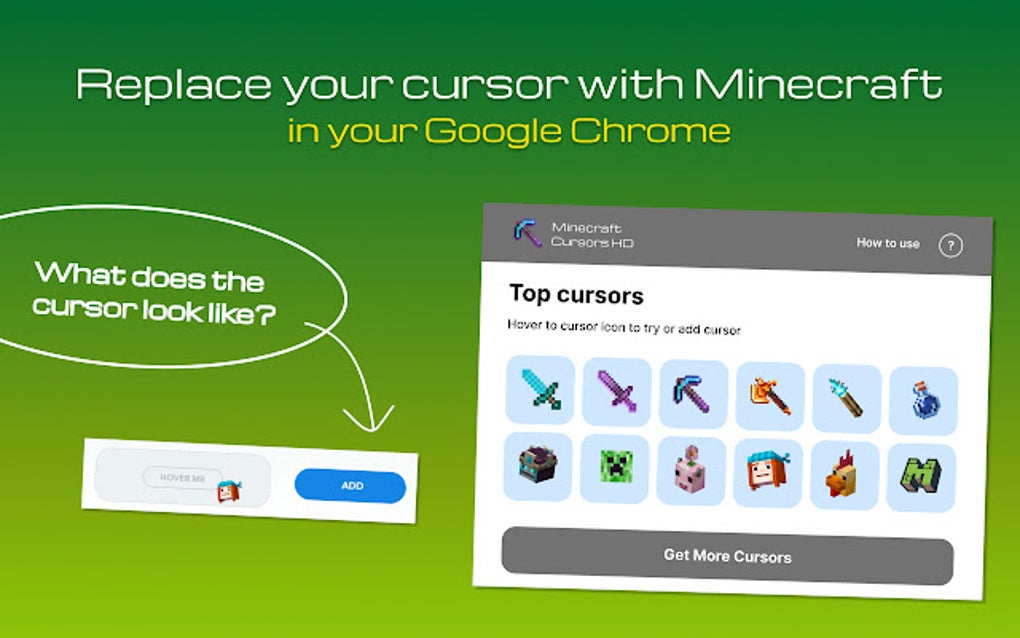Minecraft Cursors HD for Google Chrome - Extension Download