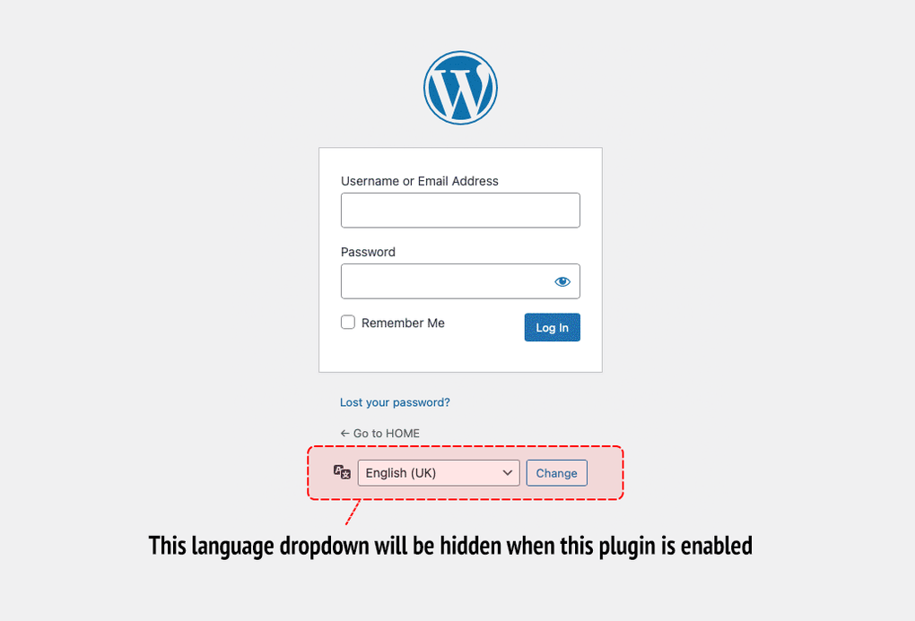 Disable Login Language Selector for WordPress - Download