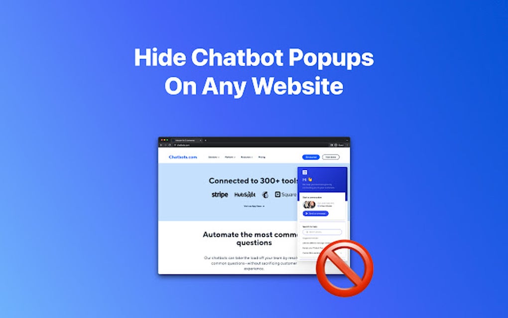 Hide Chatbots Google Chrome 용 - 확장 프로그램 다운로드