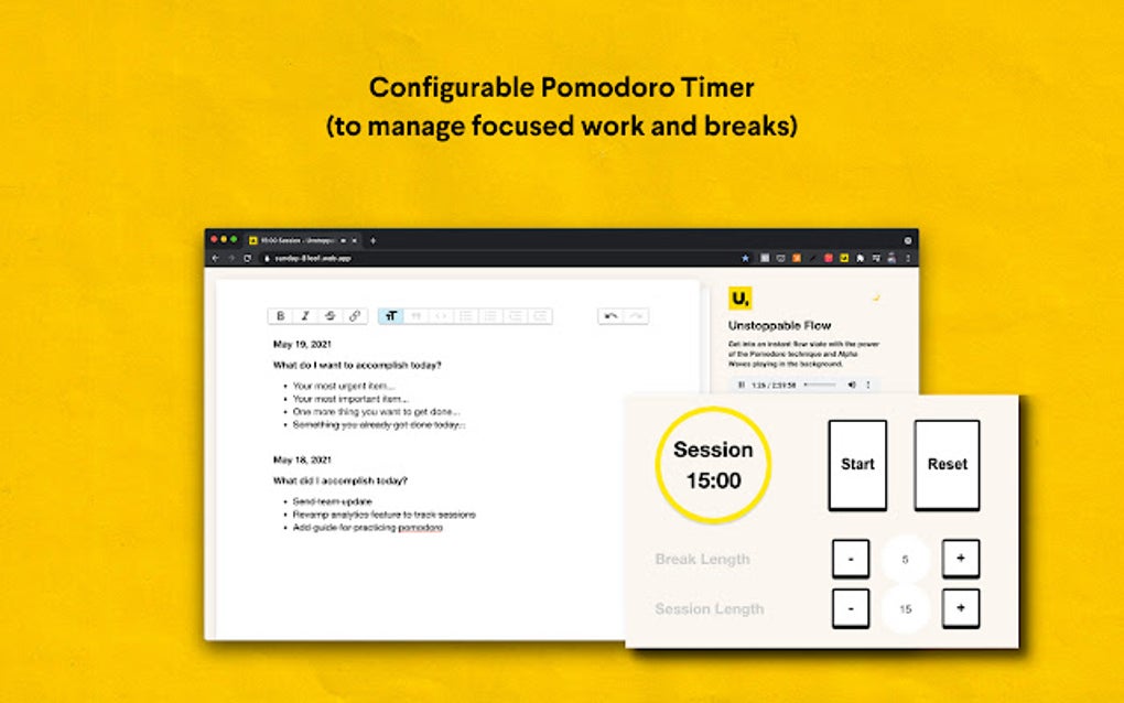 Unstoppable Flow Pomodoro Timer & Alpha Waves for Google Chrome ...