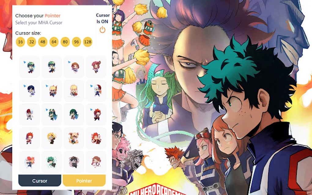 My Hero Academia Cursor for Google Chrome - Extension Download