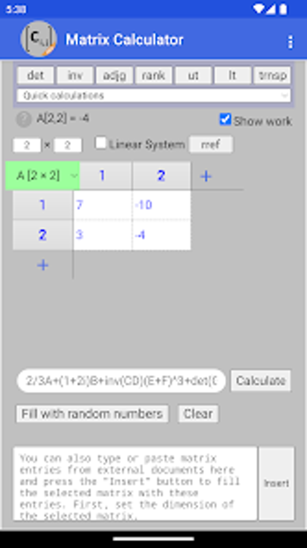 Android 용 Matrix Calculator - 다운로드