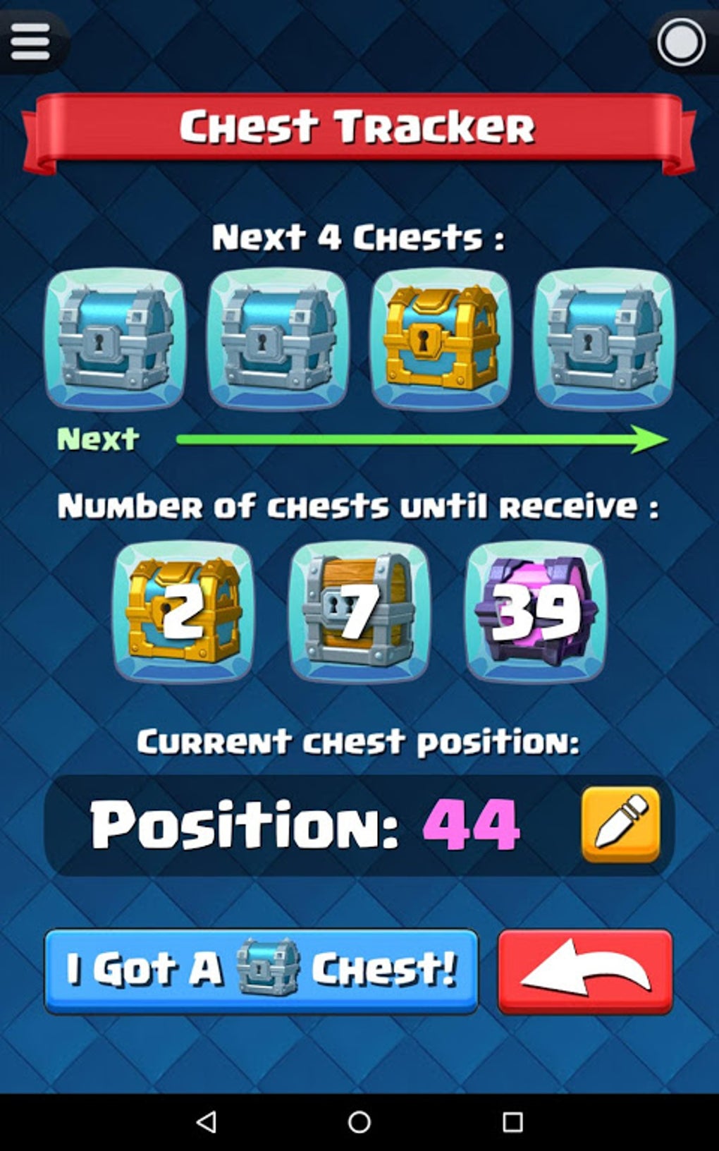 Chest Tracker for Clash Royale APK pour Android - Télécharger