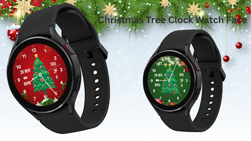 Android için Christmas Tree Clock WatchFace - İndir