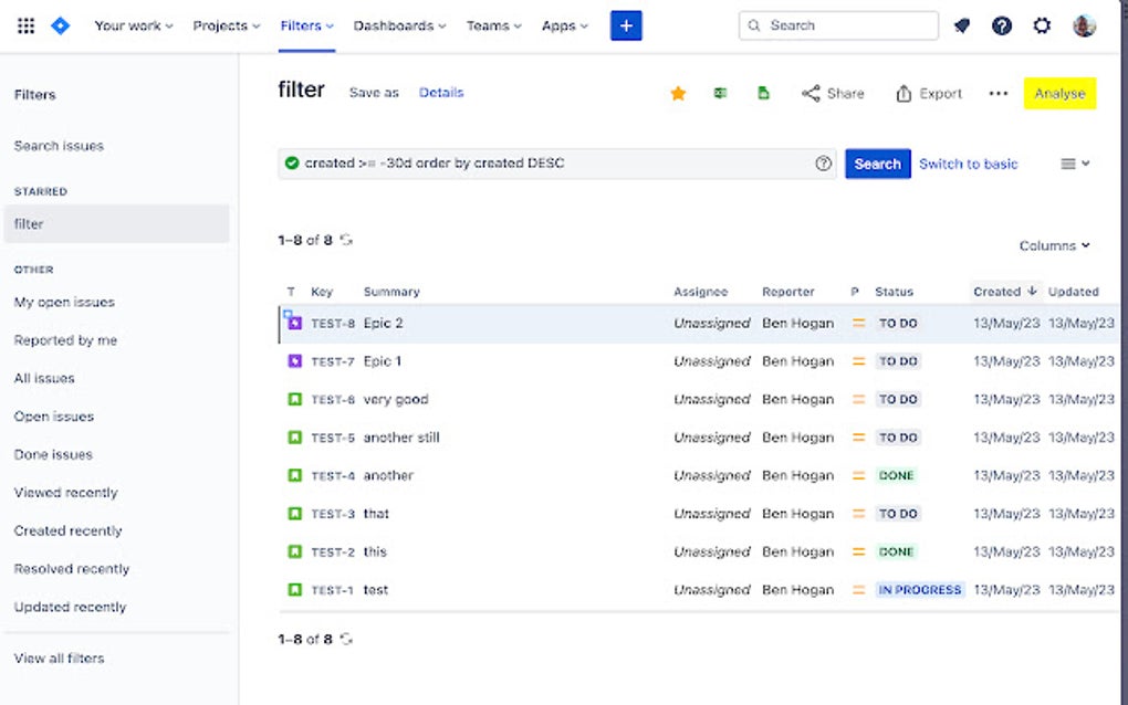 AgileBen JIRA Filter Forecaster for Google Chrome - Extension Download