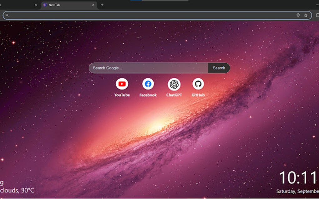 Purple Galaxy Space Google Chrome 용 - 확장 프로그램 다운로드