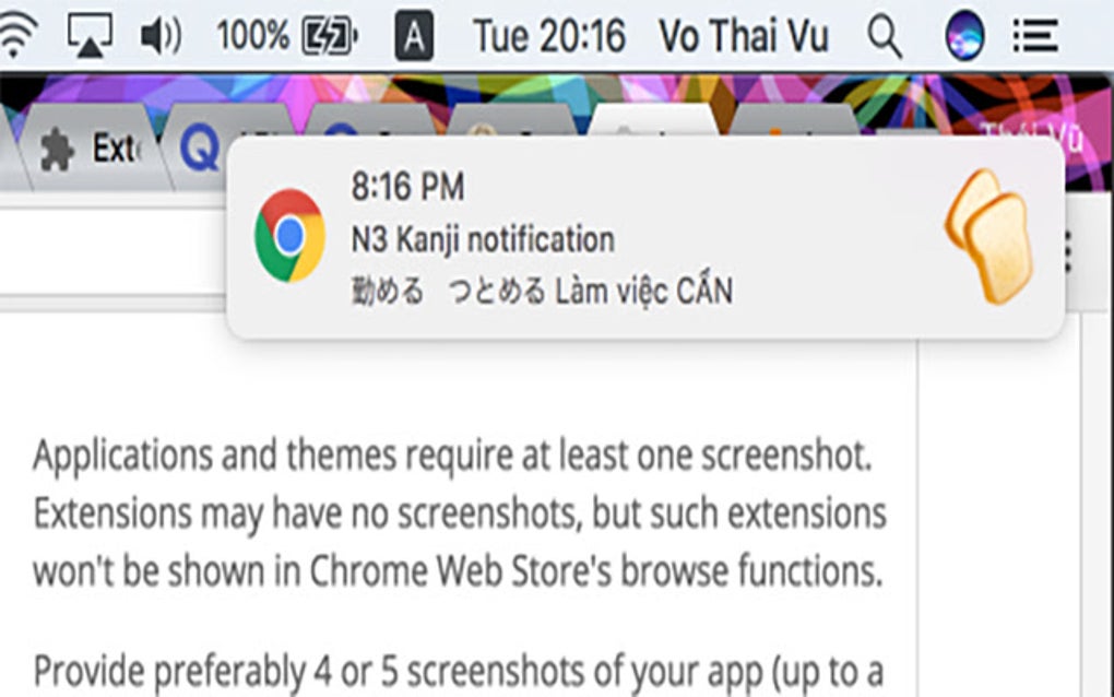 N3 Kanji notification for Google Chrome - Extension Download