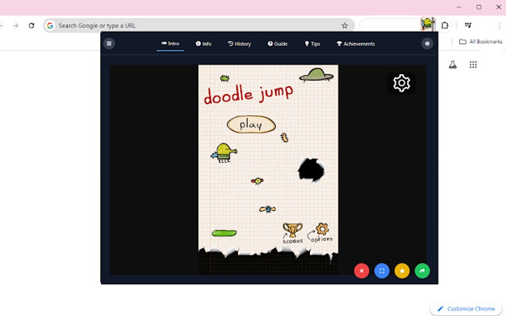 Doodle Jump Google Chrome 용 - 확장 프로그램 다운로드